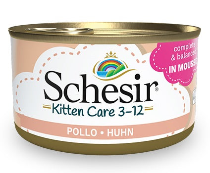 SCHESIR KITTEN Care, hrana za mačiće, mousse piletina, 85g