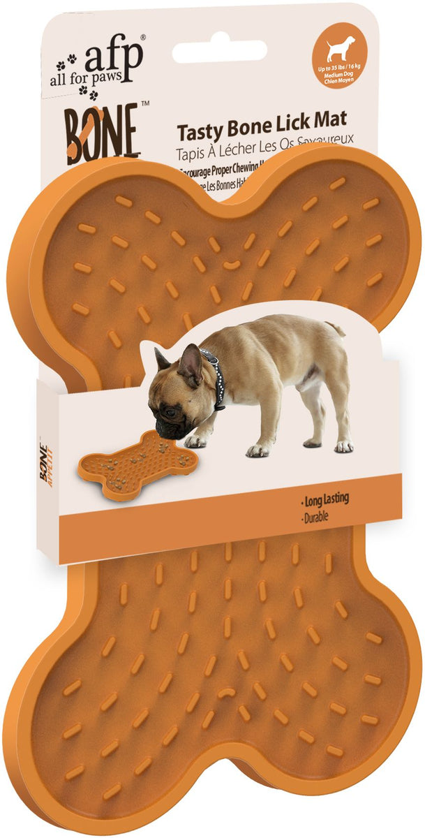 ALL FOR PAWS Bone Appetit Lick Mat Tasty Bone S, 20x14x1,5cm