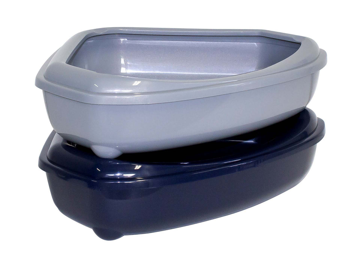 Moderna Corner Tray, otvoreni WC za mačke, kutni, plavi