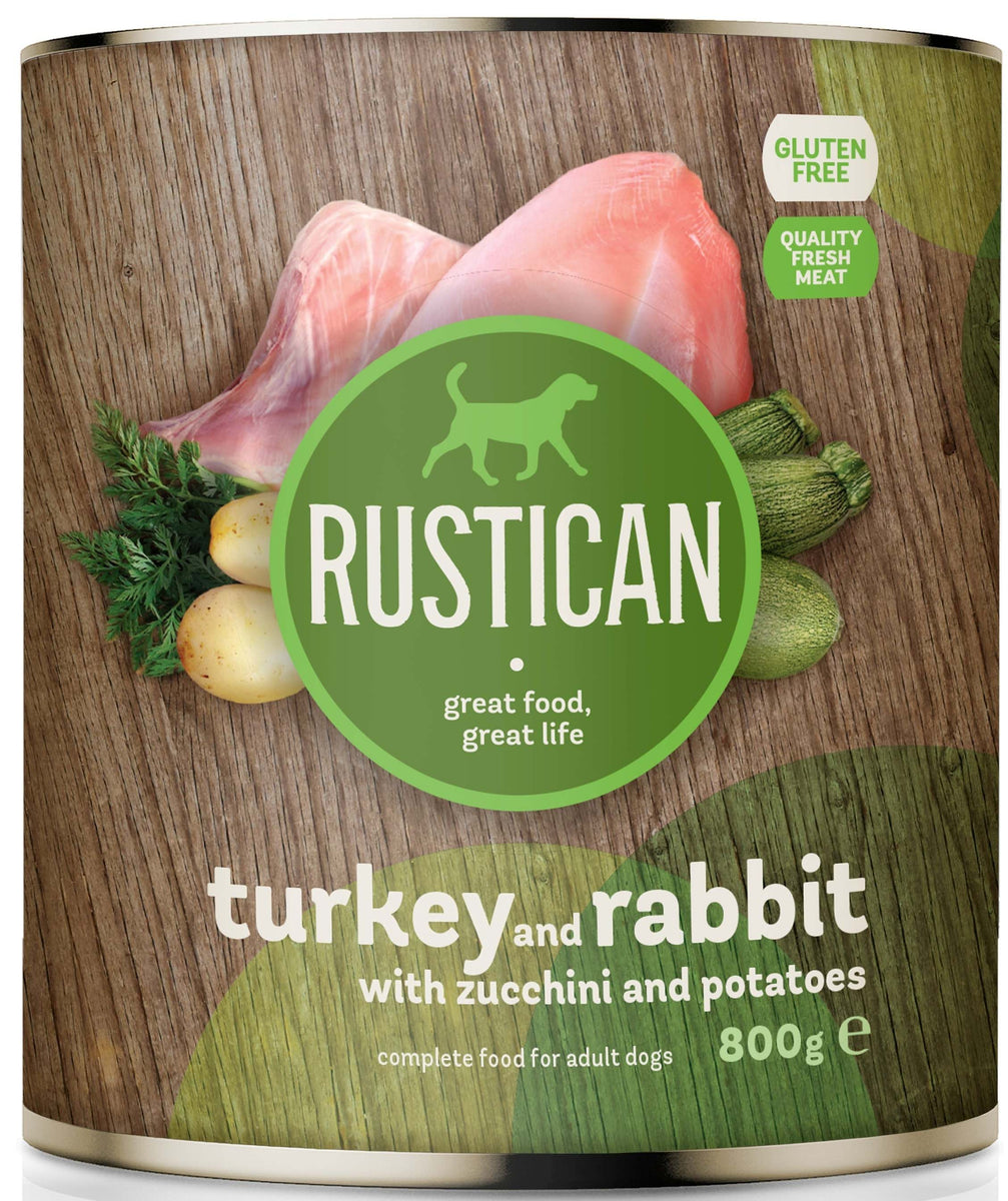 RUSTICAN Puretina i kunićevina s tikvicama i krumpirom, za pse